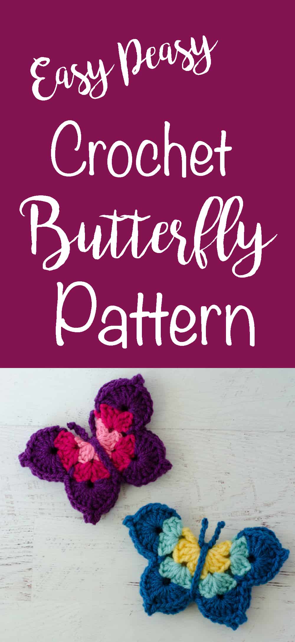 Crochet Butterfly Pattern - Crochet 365 Knit Too