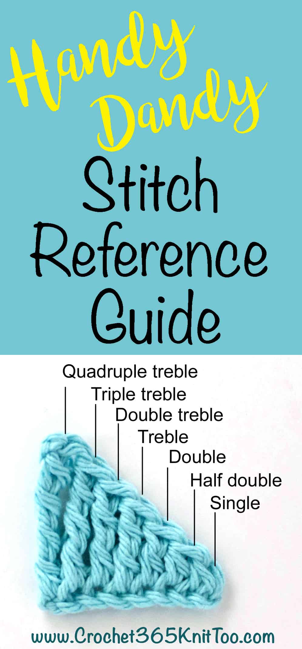 Crochet Stitch Heights - Crochet 365 Knit Too