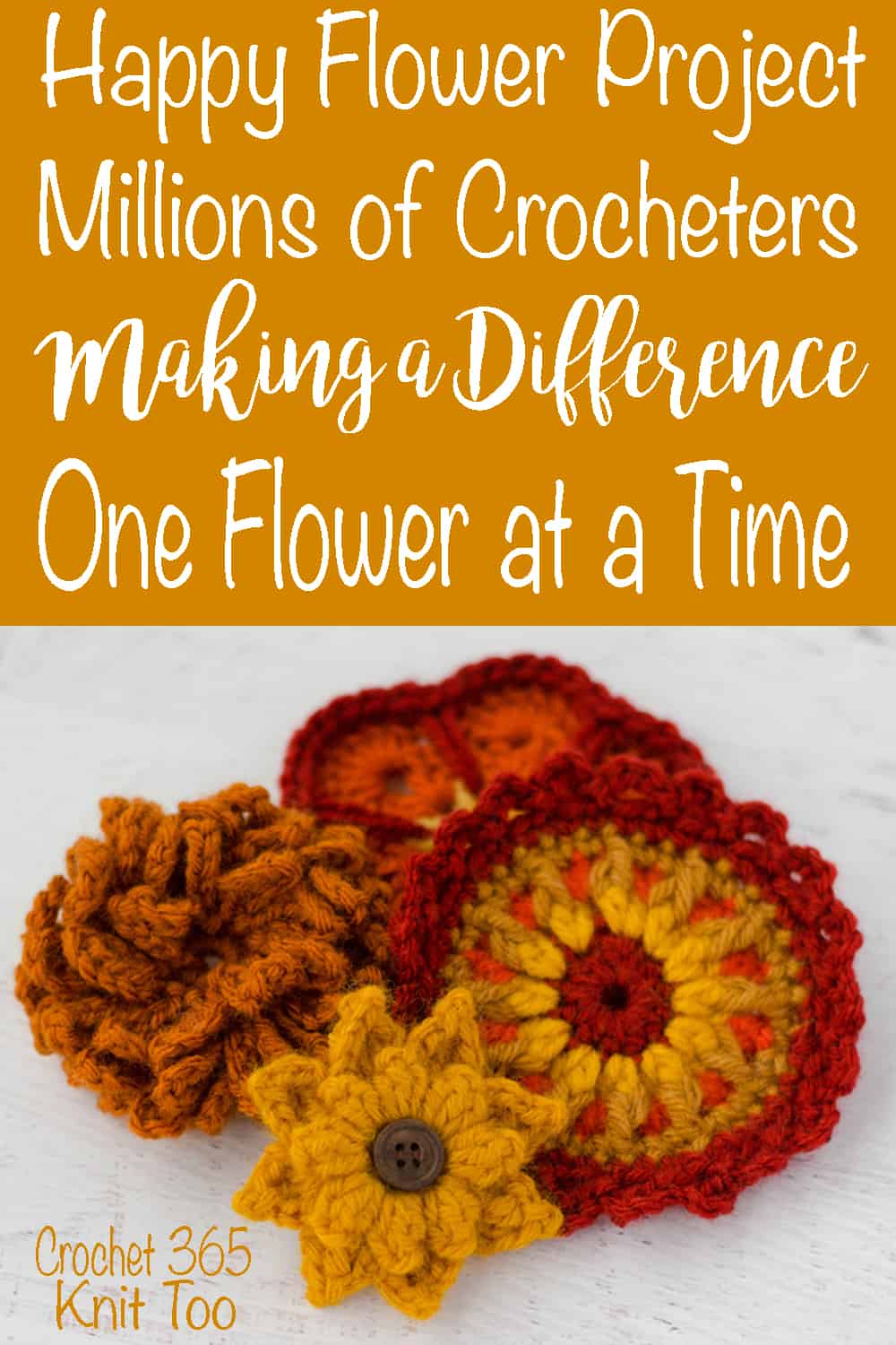 Happy Flower Project 2019 - Crochet 365 Knit Too