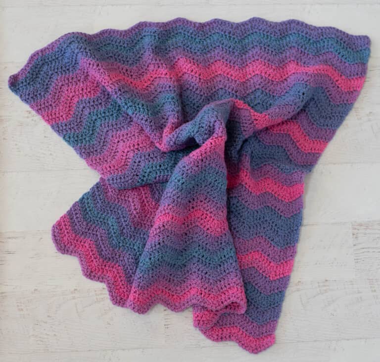 Oh Darling Crochet Ripple Baby Blanket - Crochet 365 Knit Too